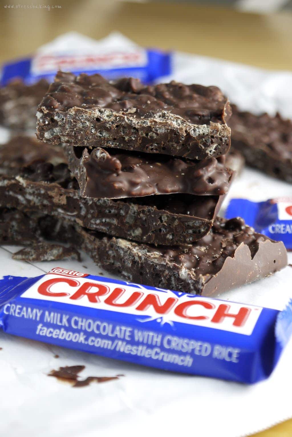 2-Ingredient Chocolate Crunch Bars (Nestle Crunch Bar Copycat Recipe ...