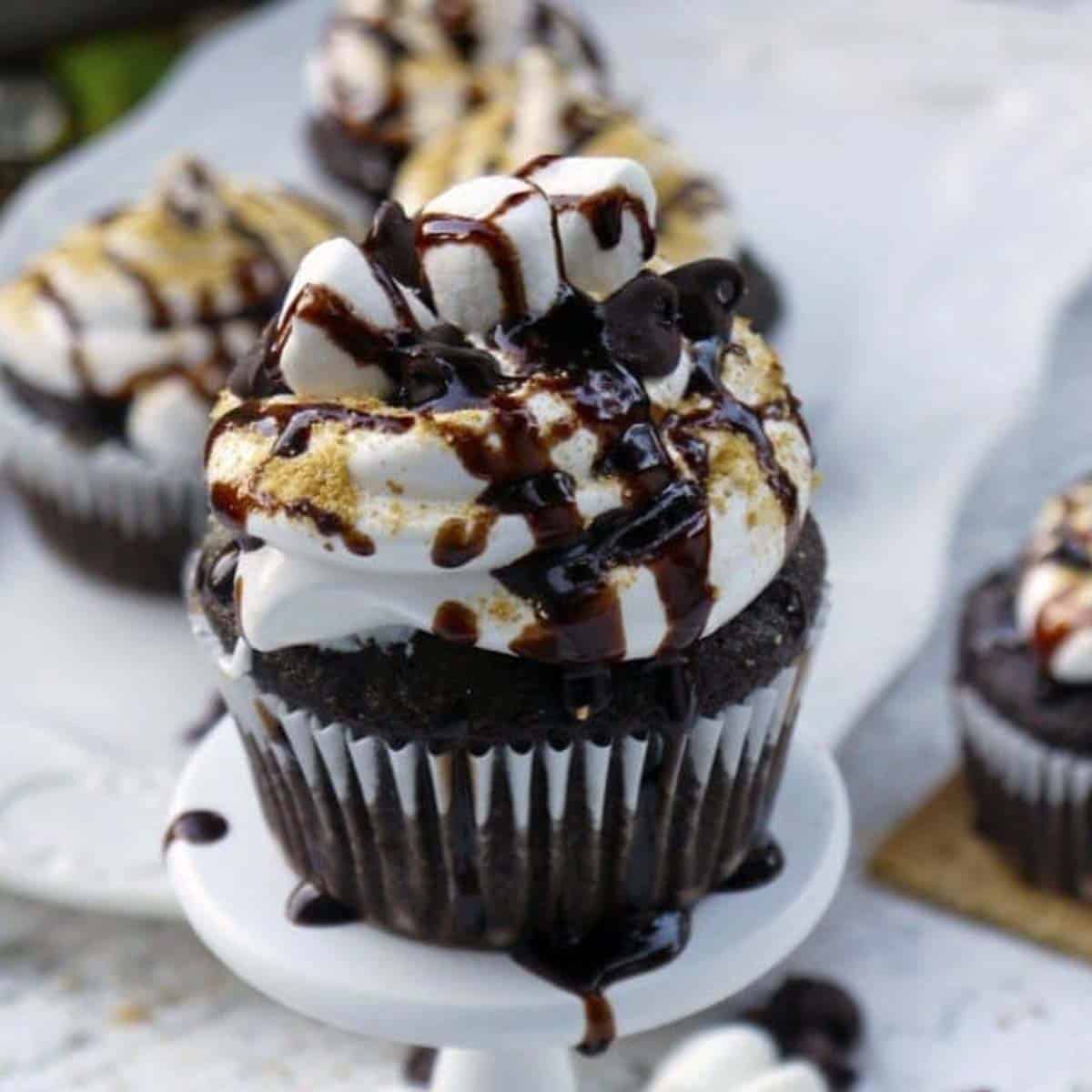S'mores Cupcakes - Stress Baking