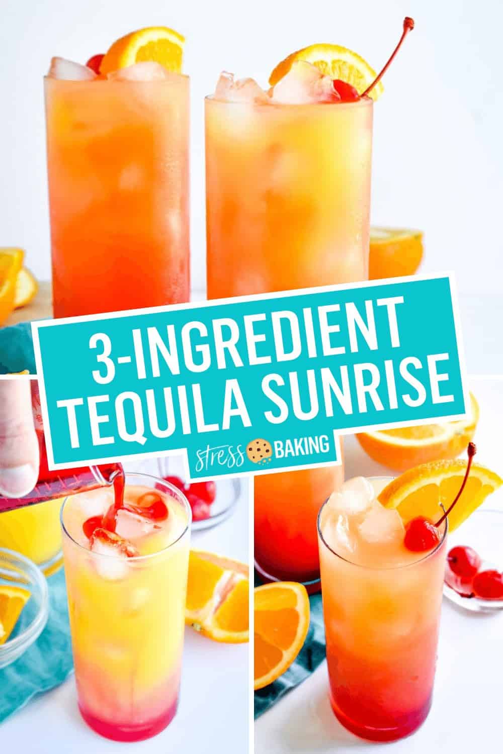 Tequila Sunrise Cocktail | Stress Baking