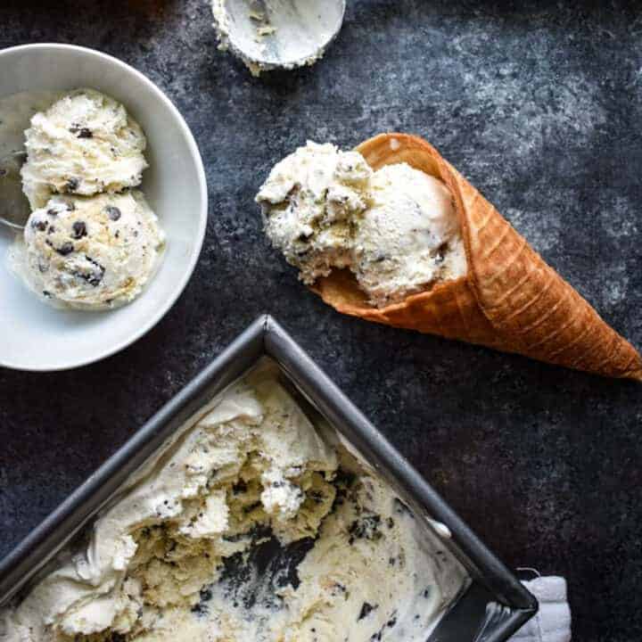 Chocolate Chip Cookie Dough Ice Cream Recipe - Stress Baking