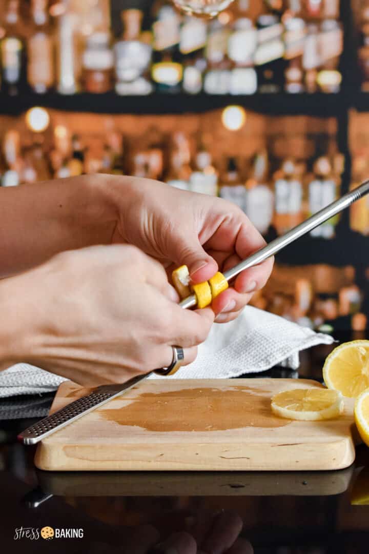 How to Make a Lemon Twist Garnish | Stress Baking