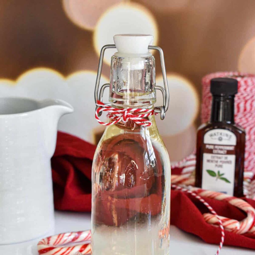 Easy Peppermint Simple Syrup | Stress Baking